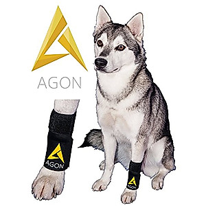 AGON® Dog Canine Front Leg Brace Paw Compression Wraps with Protects Wounds Brace Heals and Prevents Injuries and Sprains Helps with Loss of Stability Caused by Arthritis (Small/Medium)