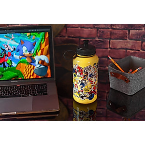 Sonic the Hedgehoge 24 oz Sticker Bomb Water Bottle By Just Funky