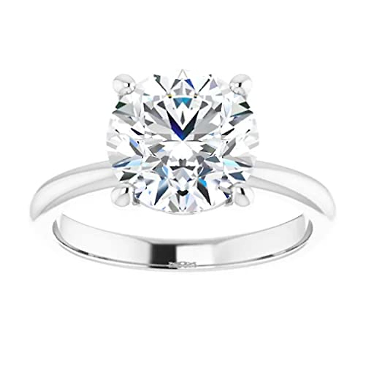 925 Silver, 10K/14K/18K Solid Gold Moissanite Engagement Ring, 3.0 CT Round Cut Handmade Solitaire Ring, Diamond Wedding Ring for Women/Her Anniversary Proposes Gift, VVS1 Colorless