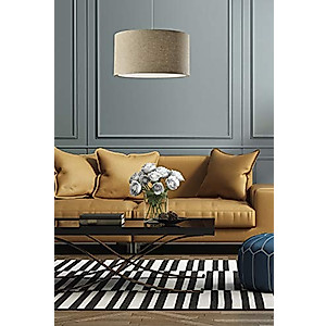 Adesso 4003-12 Harvest Large Drum Pendant, Natural