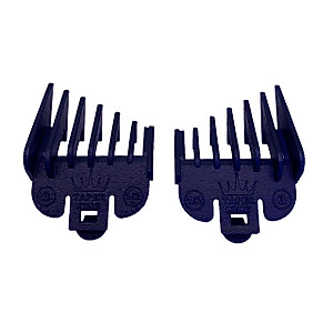 Taper King Hair Clipper Guide Comb Guard Set - Fool Proof Tapers & Fades at Home! Sapphire (#1/2 to #3) - Compatible with Wahl/Conair Clippers!
