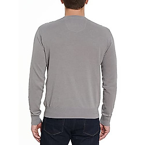 Robert Graham Men's Drifters L/S Sweater, Grey, Large