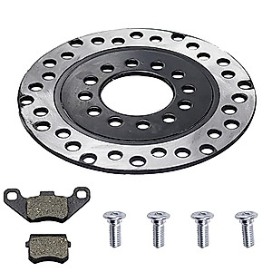 PRO BAT 158mm/6.22" Rear Front Brake Disk Rotor+Brake Pad for 50cc 70cc 90cc 110cc 125cc Chinese Quad Taotao Boulder B1 Coolster 3050HD ATV Kids Four Wheeler