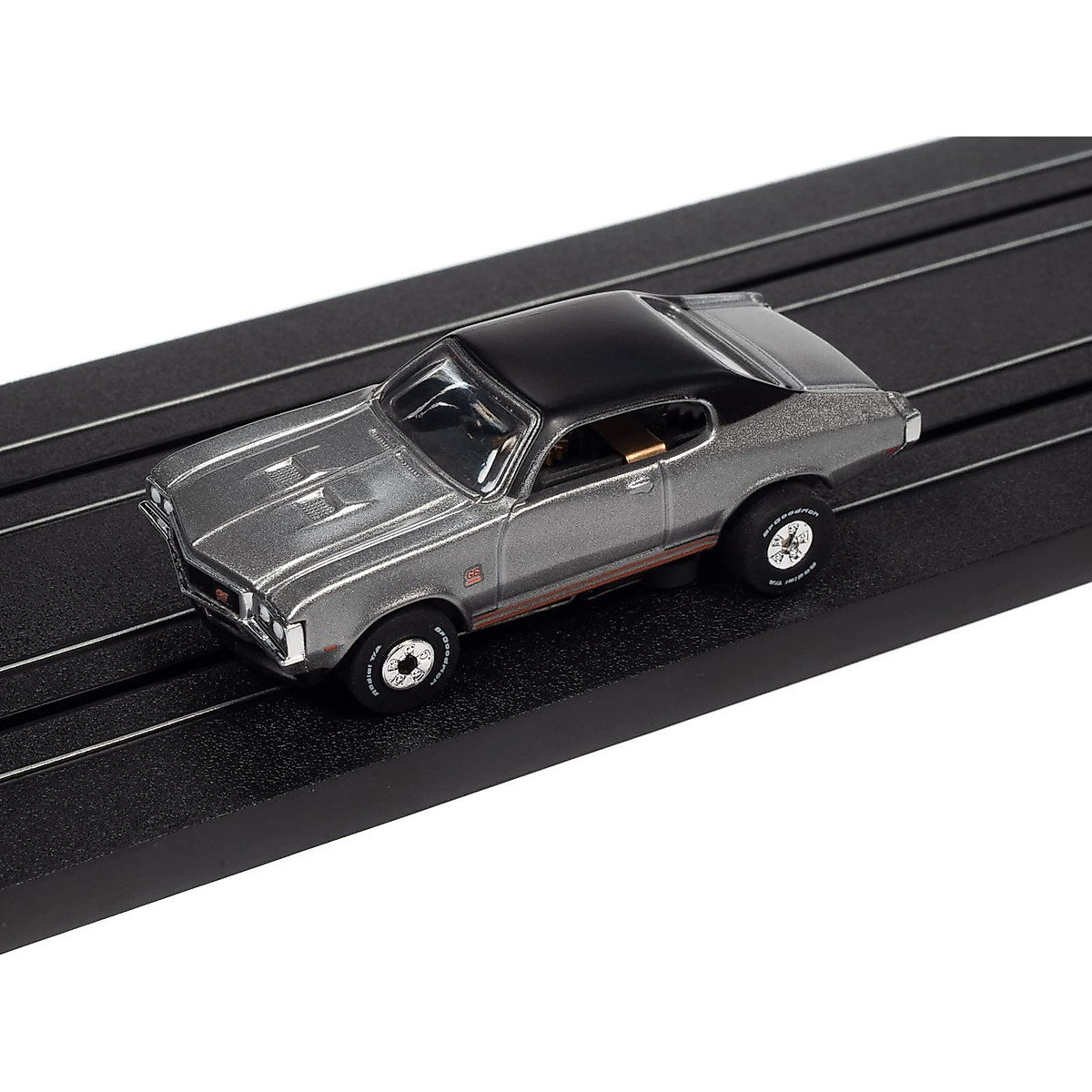 Auto World Thunderjet Cars N Coffee 1972 Buick GS (Silver) HO Scale Slot Car