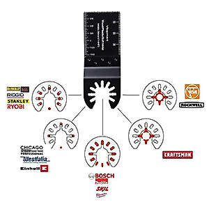 Vtopmart 100 Pcs Wood Oscillating Multitool Quick Release Saw Blades Compatible with Fein Multimaster Porter Cable Black & Decker Bosch Craftsman Ridgid Ryobi Makita Milwaukee Rockwell