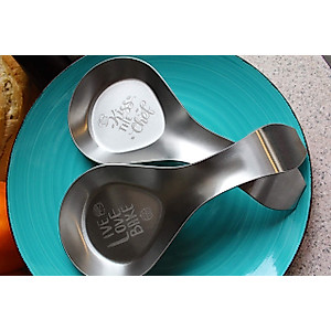 Spoon Rest Kitchen Utensil Holder – Tools For Stove Top And Pot, Stainless Steel With Two Unique Designs Perfect As Gift For Moms And For People That Love Cooking Gadgets
