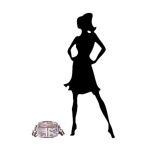 Haute Shore Drew Sahara Crossbody Tote Beige Camo WRose Gold and White Stripe