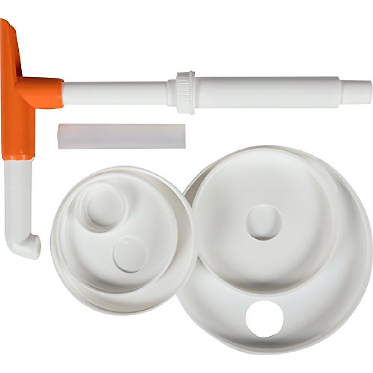 San Jamar Plastic Sauce Mega Pump and Pump Kit, 6 Pieces, White, 12 x 12 x 6 inches; 7.05 Ounces