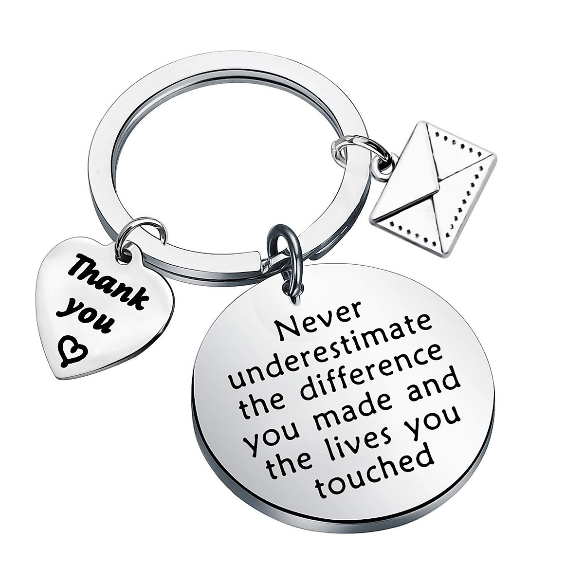 AKTAP Postman Keychain Mail Carrier Jewelry Never Underestimate The Different You Made and The Lives You Touched Thank You Gift for Post Office Worker (Postman Keychain)