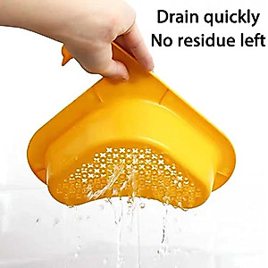 JJYDX 4 PCS Swan Drain Basket for Kitchen Sink, Multifunctional Household Swan Drain Basket for Sink, Swan Basket for Kitchen Sink Easy to Disassemble Fits All Sinks (One Reusable Sponge) (4 PCS)