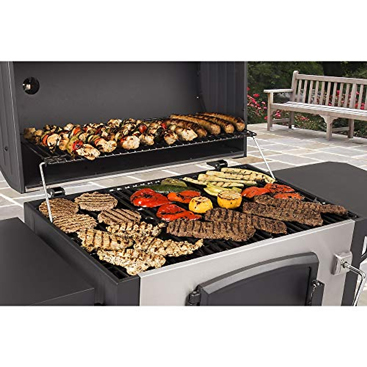 Dyna-Glo DGN486SNC-D Heavy Duty Stainless Charcoal Grill, Large