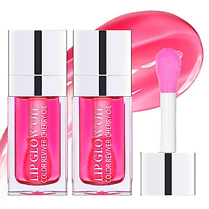 WFWJ Hydrating Lip Glow Oil,Plumping Lip Oil,Tinted Lip Balm Lip Care,Transparent Toot Lip Oil,Moisturizing Lip Gloss,Lip Plumper Gloss Make Lips Fuller and Moisturizing(#07 Raspberry)