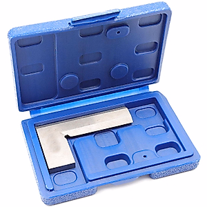 Dtacke Precision Machinist Style Magnetic Micro Square L Shaped Machinist Bevel Engineer Square 90° Degree Right Try Square Ruler