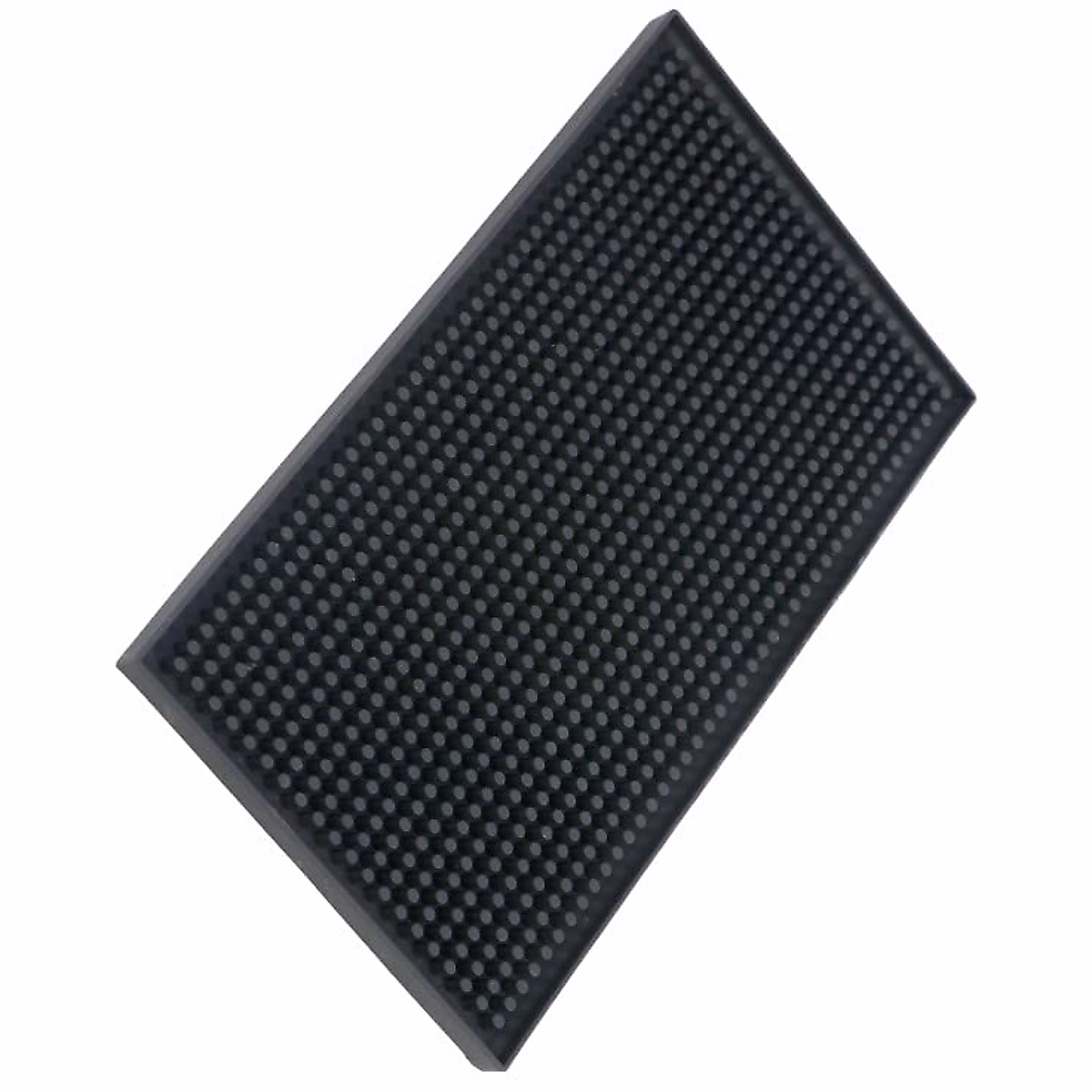 XieNie Bar Mat 6 x 12 Small Black, Coffee Mat for Home Bar, Rubber Bar Service Spill Mat for Cocktail Bartender Kitchen Countertop, PVC Counter Top Cup Mats Glasses Drying Mat, 1PCS
