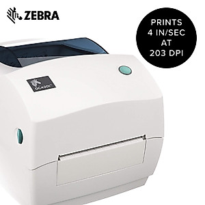 ZEBRA GC420t Thermal Transfer Desktop Printer Print Width of 4 in USB Serial and Parallel Port Connectivity GC420-100510-000