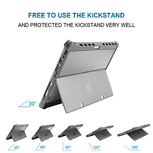 Youtec for Microsoft Surface Pro 7 Plus/Pro 7/Pro 6/Pro 5/Pro 4 Case, Surface Pro Rugged Folio Protective Cover with Pen Holder Compatible with Type Cover, Kickstand for Surface Pro 4/5/6/7/7 Plus