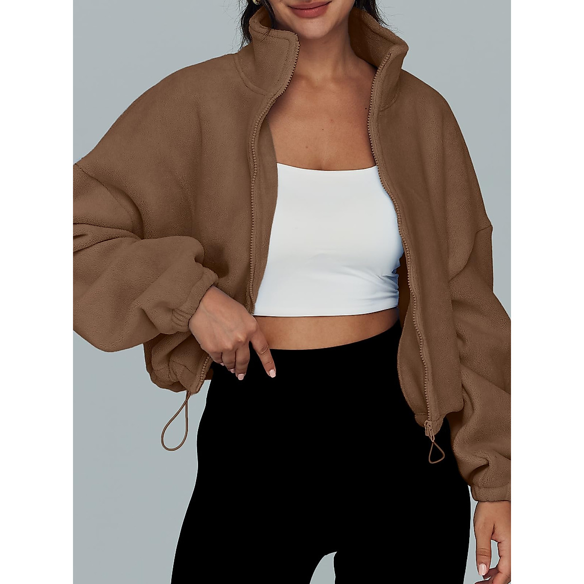 AUTOMET Womens Hoodies Fleece Bomber Jackets Oversized Sweatshirts Winter Sweaters Long Sleeve Fall Crop Coats Puffers Sherpa Trendy Fall Outfits Tops Fashion Clothes 2024