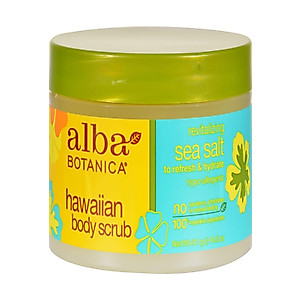 ALBA BOTANICA BODY SCRUB,SEA SALT, 14.5 OZ
