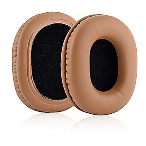 JECOBB Replacement Earpads for Audio-Technica ATH M50X M40X M30X M20X Professional Studio Monitor Headphones with Protein Leather & Memory Foam Ear Cushions (Brown)
