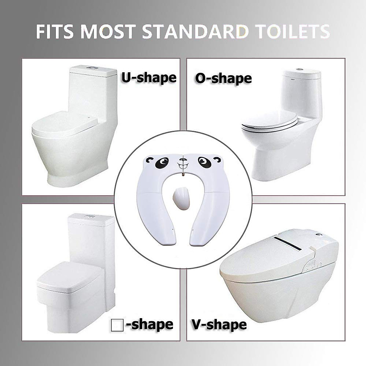 RafaLife Bath Toys - [Upgrade Splash Guard - Stable] Portable Toilet Training Seat for Toddlers, Boys & Girls. Folding Travel Potty Seat. Extra Stable, Powerful and Safe, with Handy Carry Bag (White)