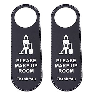 NUOBESTY 2pcs Dont Disturb Door Hanger Double Side Hangtag Door Knob Hanger Hotel Door Pendant Please Make up Room Sign Door Handle Hanger Door Knob Tags Double Sided Do Not Disturb Office