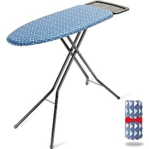 APEXCHASER Ironing Board with Iron Rest, 2 Heat Resistant Covers and Seven-Level Adjustable Heights, Space-Saving Iron Boards with Heavy Sturdy Metal Legs