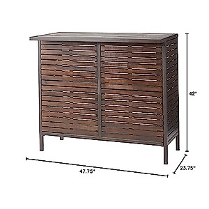 Christopher Knight Home Milos Acacia Bar Table, Dark Brown / Rustic Metal