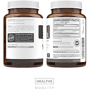Black Seed Oil - 120 Softgel Capsules Skin Health (Non-GMO & Vegan) Cold-Pressed Nigella Sativa Producing Pure Black Cumin Seed Oil with Vitamin E - 500mg Each, 1000mg Per 2 Capsule Serving
