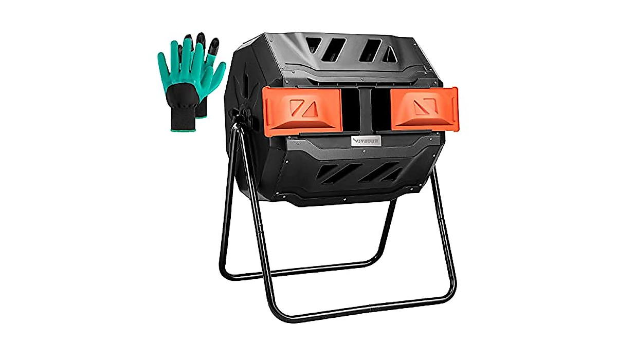 VIVOSUN Dual Rotating Compost Bin & Garden Sprayer
