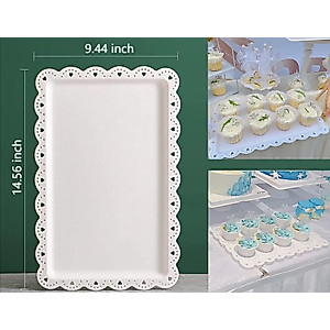 5 Pcs White & Gold Cupcake Stand Set, Plastic Dessert Table Display Set, Tiered Cupcake Holder Candy Fruit Plate Decoration for Wedding Birthday Party Celebration