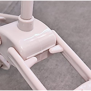 Fineget Foldable Clothes Travel Hangers with Clips Clothes Drying Racks Socks Lingerie Plastic Non Slip Skirt Hangers Closet Laundry Organization Hangers Pnk