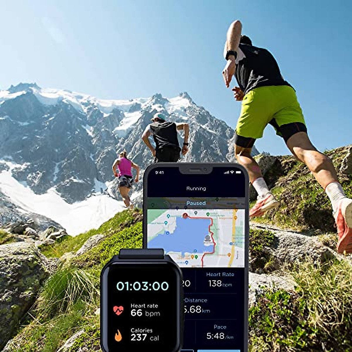 Motorola Moto Watch 70 - Health and Fitness Smartwatch for Every Day Wear, Advanced Health Features, Up to 10 Days Battery Life - Compatible with Android and iOS, Phantom Black