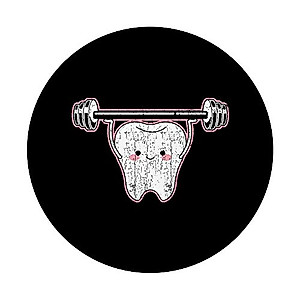 Tooth Funny Apparel Dentist Orthodontist Funny Gift PopSockets PopGrip: Swappable Grip for Phones & Tablets