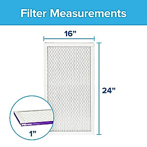 Filtrete 16x24x1 Air Filter, MPR 1500, MERV 12, Healthy Living Ultra-Allergen 3-Month Pleated 1-Inch Air Filters, 2 Filters