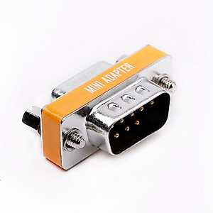 Arnorin DB9 null modem adapter male to female slimline data transfer serial port adapter 5 Pack
