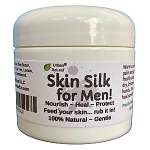 Urban ReLeaf Skin Silk for Men! Heal Dry, Irritated Skin & Overworked Hands. Soothe Shaved Faces, Necks, Heads! 100% Natural, Vegan. Man Dad Fathers Gift