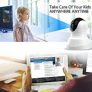 TENVIS Home Pet Camera, FHD 1080P Indoor Video Surveillance System, Sound/Motion Detection | 355° Pan/Tilt, 2-Way Audio, Smart App, Family & Pet Friendly