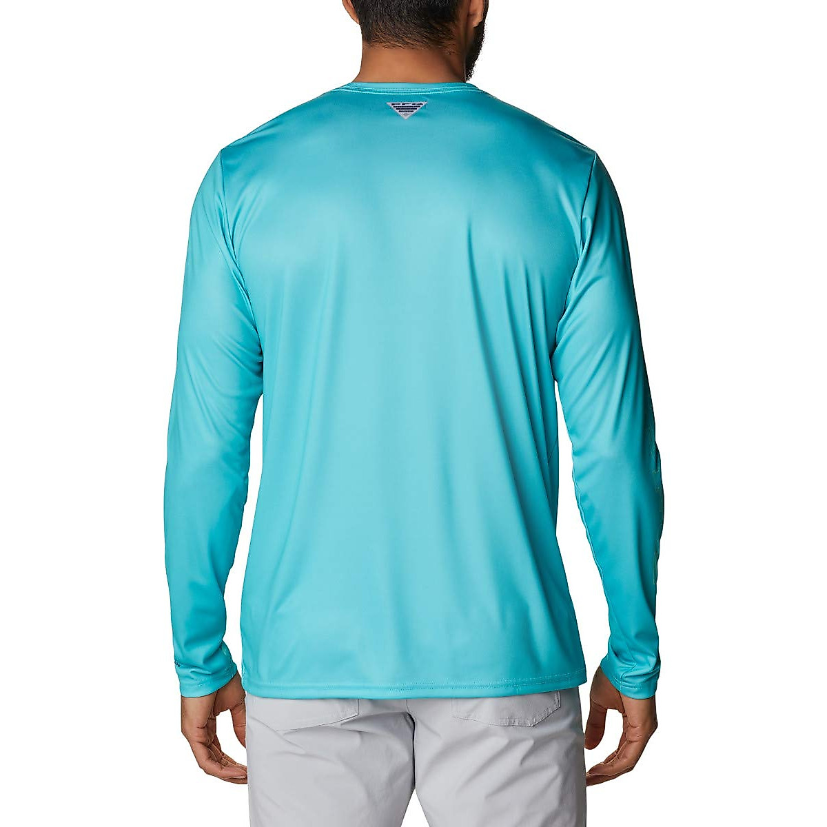 Columbia Men's Terminal Tackle PFG Running Line Long Sleeve, Sage/Light Lime Trout, Large
