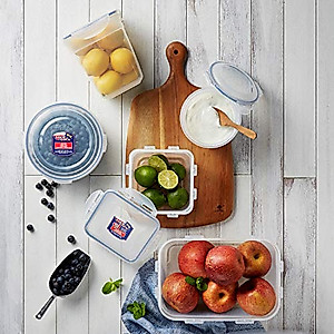 LOCK & LOCK Easy Essentials Food Storage Container Set, 4-Piece -Clear