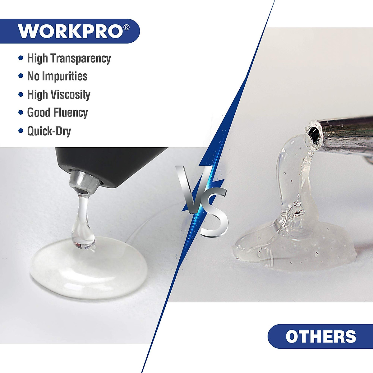 WORKPRO Mini Hot Glue Sticks, 200-pack, 0.27x4 inches, Compatible with Most Glue Guns, Multipurpose for DIY Art Craft General Repairs, Home Decorations and Gluing Projects