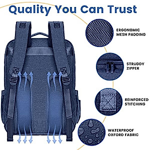 PILLANI Diaper Bag Backpack, Baby Bag for Boys & Girls,Diaper Backpack,Large Baby Diaper Bag for Mom & Travel w/Changing Pad