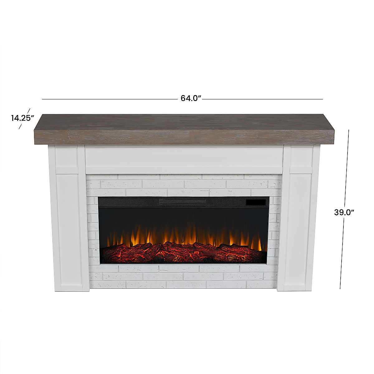 Cravenhall Landscape Electric Fireplace in White by Real Flame (5510E-W)