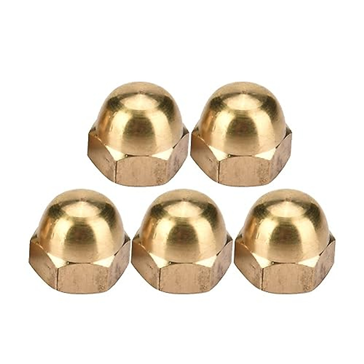 acorn dome head hex nuts,threaded dome cap nuts, Hex Acorn Cap Nut Decorative Round Head Cover Dome Nuts Kit Dome Head Cap Hex Nuts Set Fasteners for Machinery, Furniture, Vehicles, Etc(M5(20PCS)) ( C