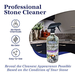 Marblelife Granite & Quartz Cleaner, Safe & Powerful Granite Countertop Cleaner, Oil & Wax Free Quartz Countertop, Effective Stone Care & Cleaning, 32oz Spray