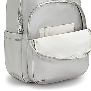 Kipling Women's Seoul 15" Laptop Backpack, Durable, Roomy with Padded Shoulder Straps, Bag, Bright Metallic, One Size