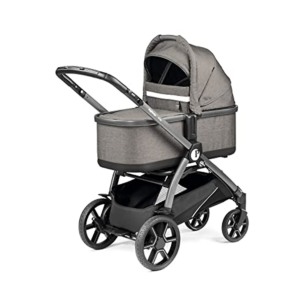 Peg Perego Ypsi – Compact Single to Double Stroller – Compatible with All Primo Viaggio 4-35 Infant Car Seats & Ypsi Bassinets - Made in Italy - City Grey (Grey)