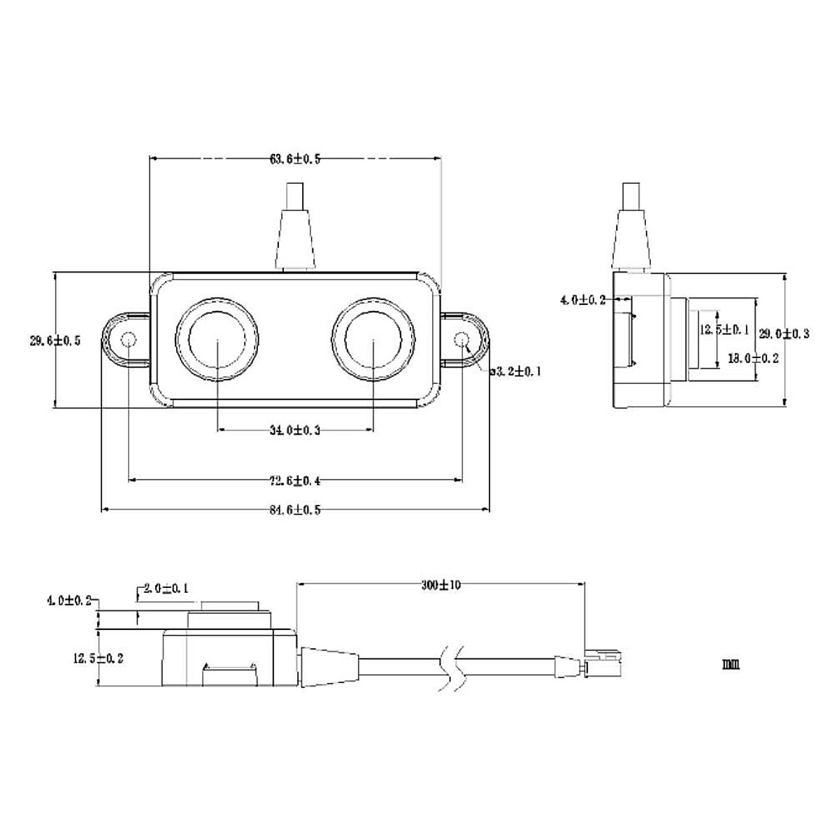Taidacent Waterproof Ultra-Precision Ultrasonic Sensor Presence and Detection Parking Occupancy Sensor Vehicle Presence Detector Ultrasonic Range Detector in Outdoor (PWM)