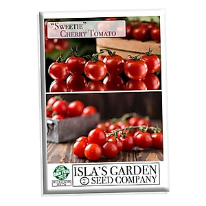 "Sweetie" Cherry Tomato Seeds for Planting, 200+ Heirloom Seeds Per Packet, (Isla's Garden Seeds), Non GMO Seeds, Sweet Flavor, Botanical Name: Solanum lycopersicum, Great Home Garden Gift