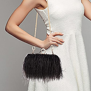 Feather Purse Feather Clutch Feather Bag Ostrich Clutch Feather Bags For Women Handbag With Feathers Ostrich Feather Purse Purse With Feathers Bag With Feathers Feather Evening Bag Feather Handbag