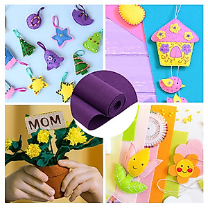 BENECREAT 10FT 15.74 Inch Wide Dark Orchid Felt Roll, 1mm Thick Fabric Sheets Soft Woven Nonwoven Fabric Sheets for Crafts, Patchwork Sewing, Costumes